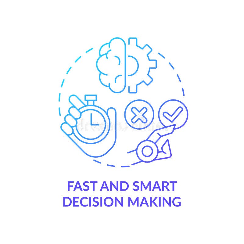 Fast and Smart Decision Making Blue Gradient Concept Icon Stock Vector ... Fast and Smart Decision Making Blue Gradient Concept Icon Stock Vector ...