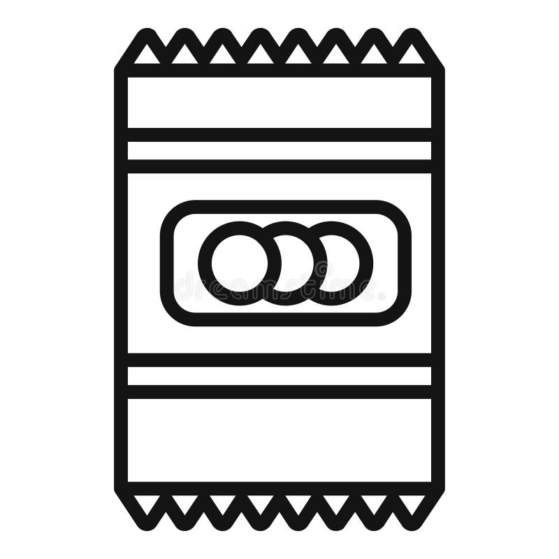 Fast Snack Pack Icon Outline Vector. Food Machine Pack Stock ...