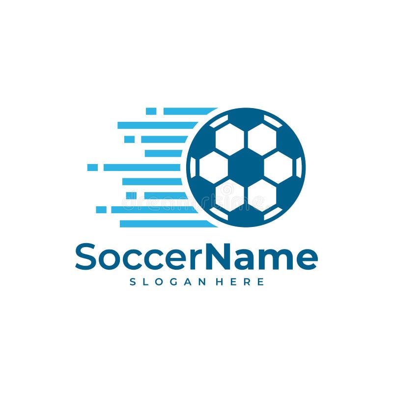 Fast Soccer Logo Template, Football Fast Logo Design Vector Stock ...