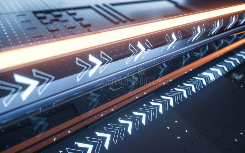 Fast Speed Electronic Transmission Circuit, 3d Rendering Stock ...