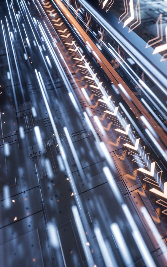Fast Speed Electronic Transmission Circuit, 3d Rendering Stock ...