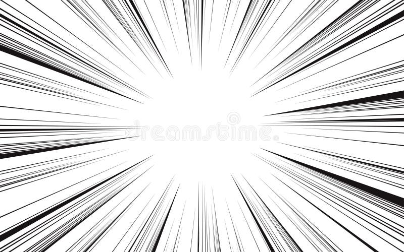 Fast Speed Lines on White Background. Anime Comic Speed Line Movement ...