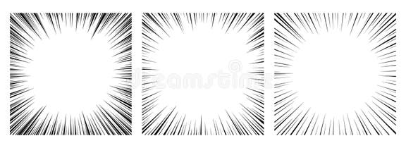 Fast Speed Lines on White Background. Set Anime Comic Speed Lines ...