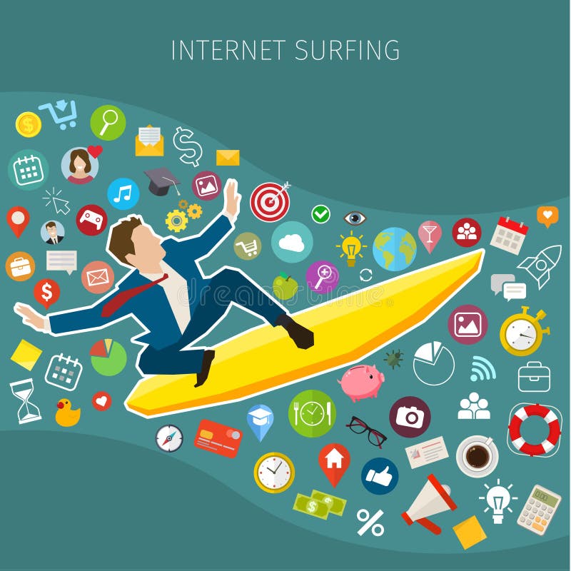 Internet surfing stock illustration. Illustration of medium - 14906192