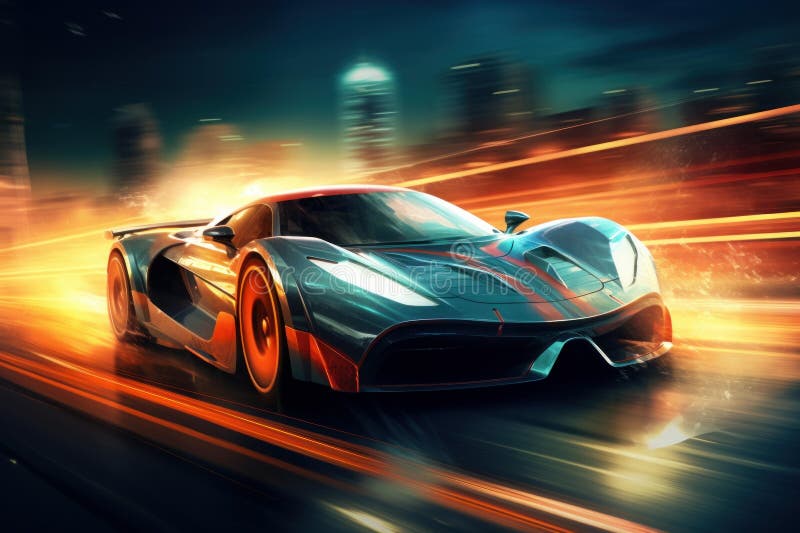 Fast Speed Sport Car. Generate Ai Stock Image - Image of automotive ...
