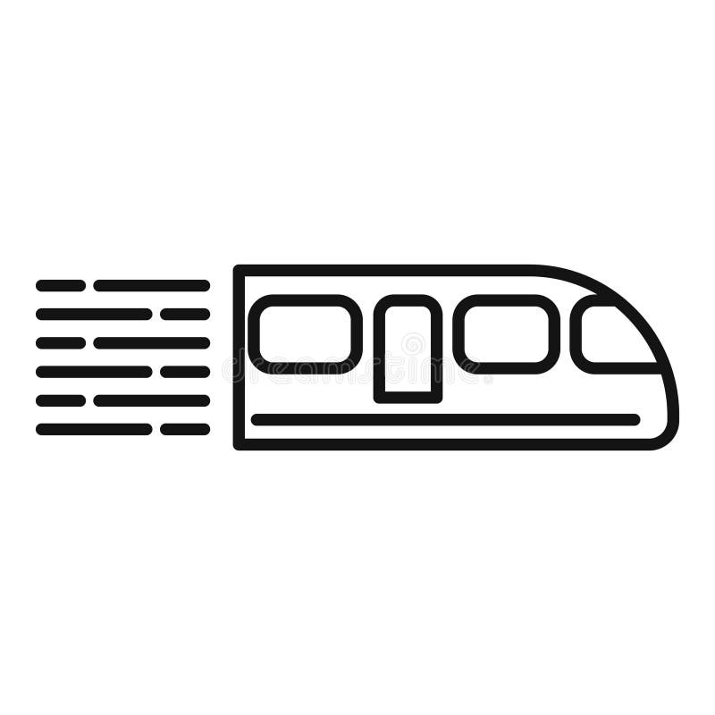 Fast Speed Train Icon Outline Vector. Gadget Velocity Gauge Stock ...