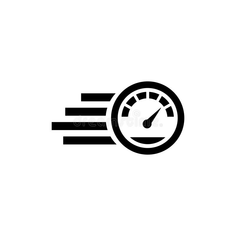Fast Speedometer, High Speed. Flat Vector Icon Illustration. Simple ...