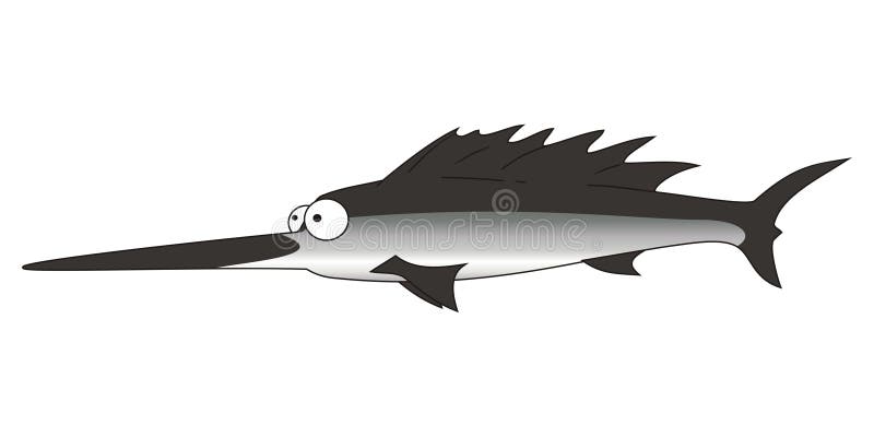 Fast speedy fish stock vector. Illustration of sword - 11812748