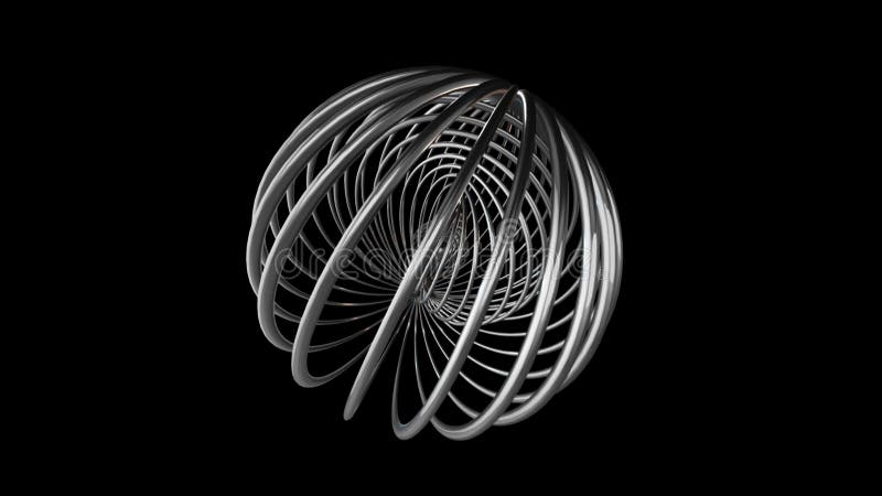 Fast Spinning Concentric Chrome Rings Seamless Loop 3D Background Stock ...