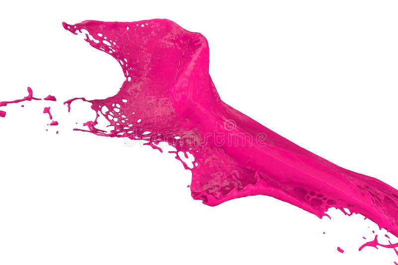 Fast Splashing Color in Pink Stock Illustration - Illustration of ...