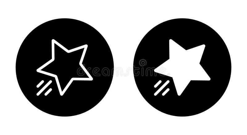 Fast Star Icon on Black Circle. Send Gift Concept Stock Vector ...