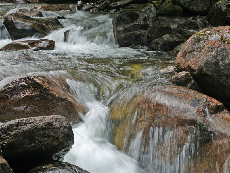 Fast Stream of the Mountain River Stock Photo - Image of daylight ...