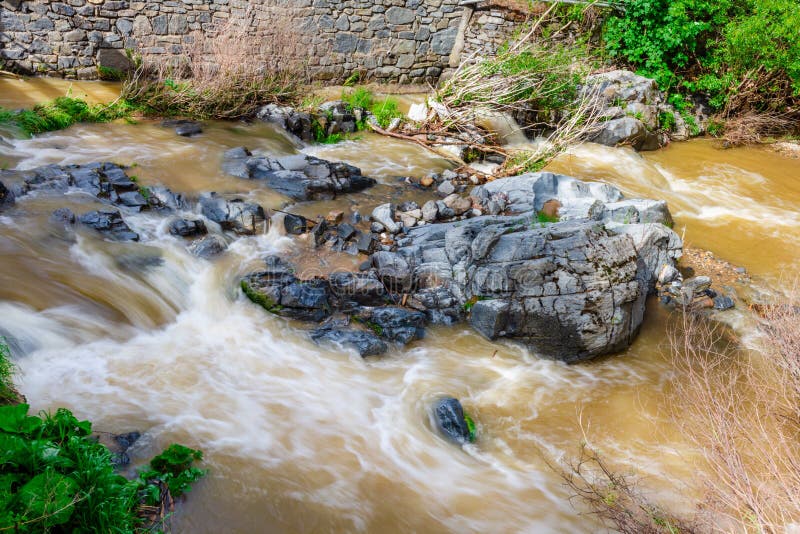 Fast Stream River from Mountains in Spring Stock Photo - Image of river ...