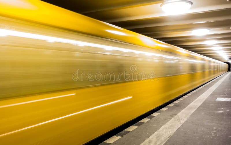 Fast subway stock image. Image of metro, fast, yellow - 48981619