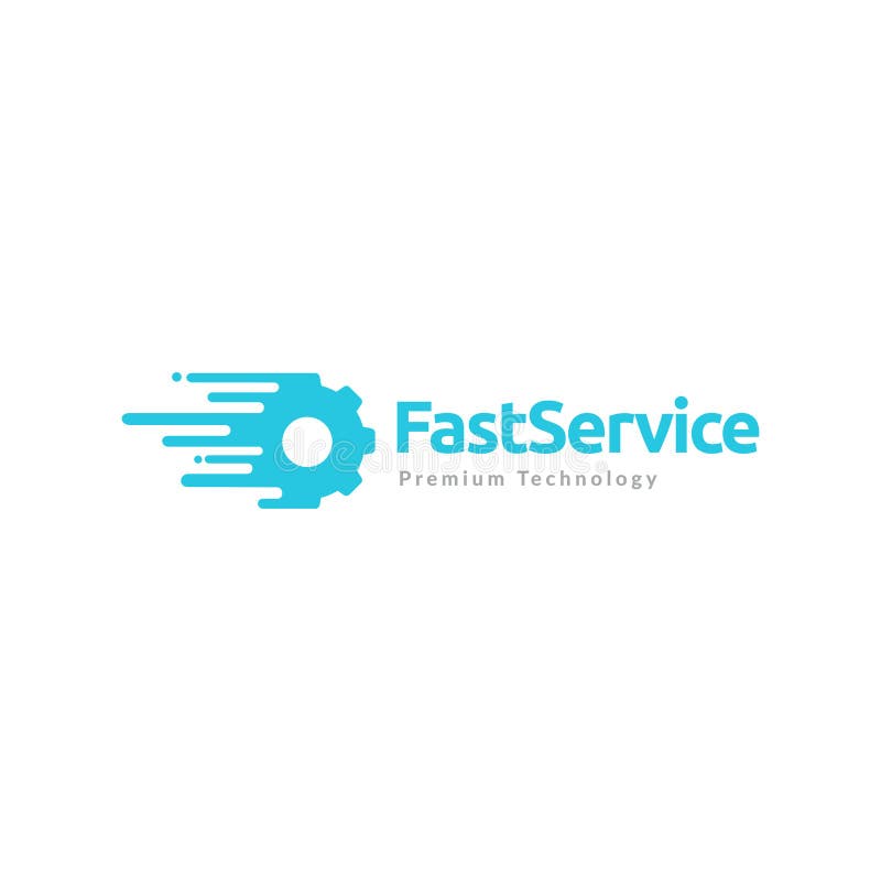 Fast Tech Gear Service Logo Design Vector Graphic Symbol Icon ...