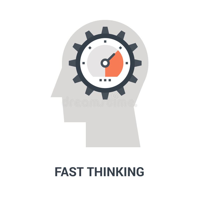 Thinking Icon. Silhouette of Gear in Head. Vector Background Stock ...