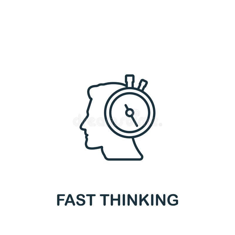 Fast Thinking Icon. Line Simple Personality Icon for Templates, Web ...