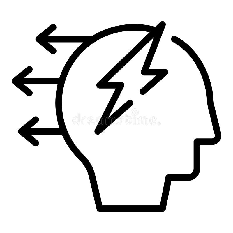 Fast Thinking Icon Outline Vector. Think Brain Stock Vector ...