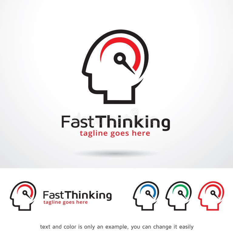 Fast Thinking Logo Template Design Vector Stock Illustration ...