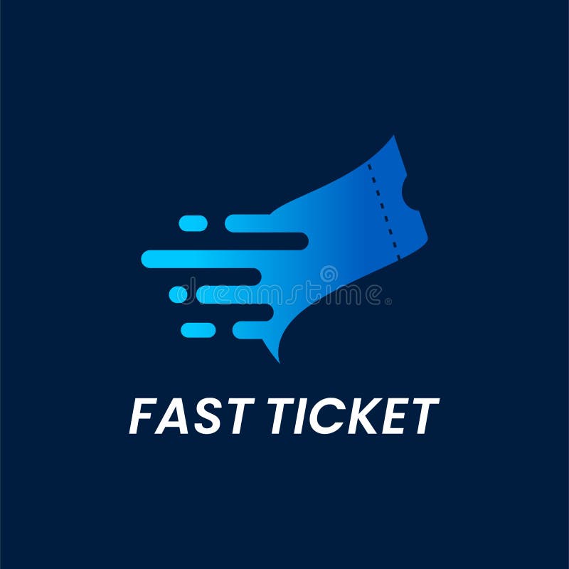 Fast Ticket Logo Design Vector Stock Vector - Illustration of ...