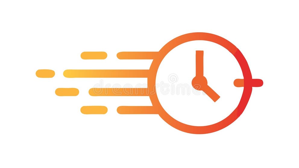 Fast Time Clock Icon Vector Illustration for Speed and Efficiency ...