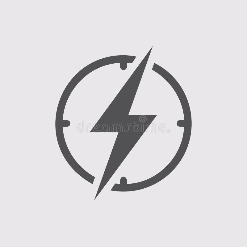 Fast Time Icon Design. Simple, Modern Icon Design Featuring a Lightning ...