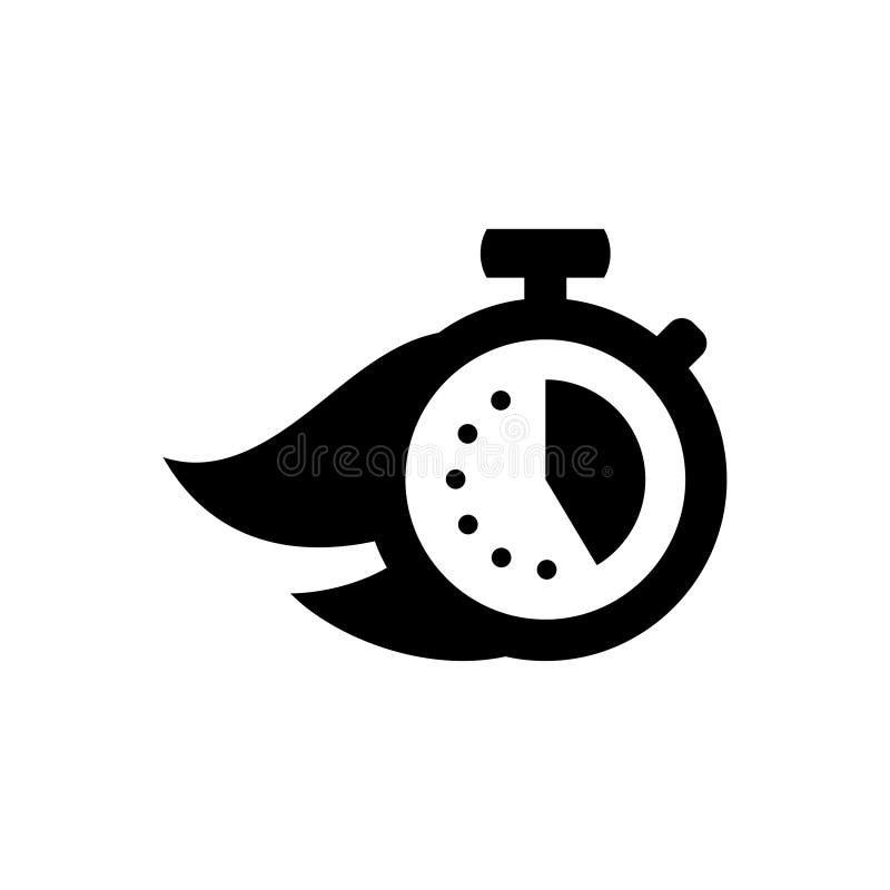 Fast Time Icon stock vector. Illustration of illustrations - 192458191