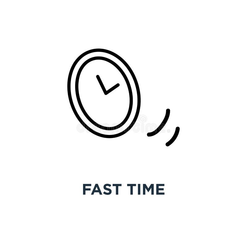 Fast Time Icon. Linear Simple Element Illustration. Rush Hour Co Stock ...