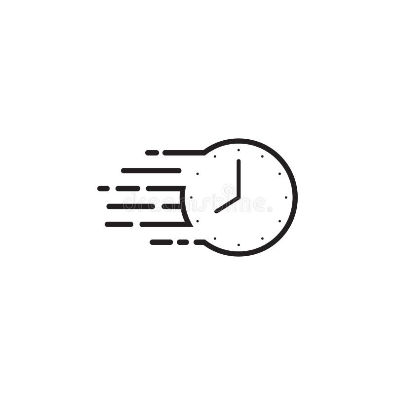 Fast Time Icon Logo Design stock vector. Illustration of design - 182315662
