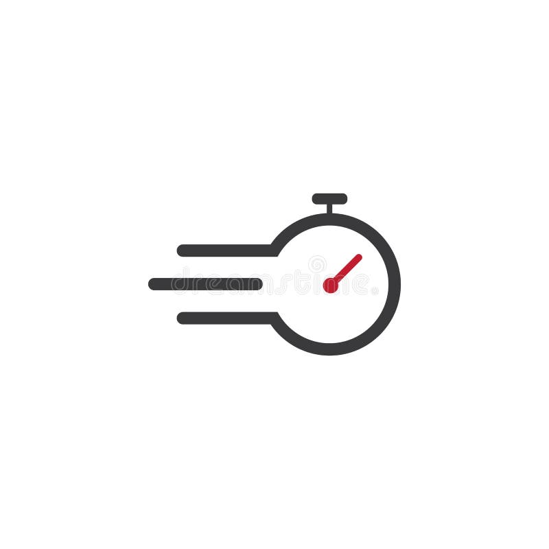 Fast Time Icon Logo Design Vector. Stock Vector - Illustration of watch ...
