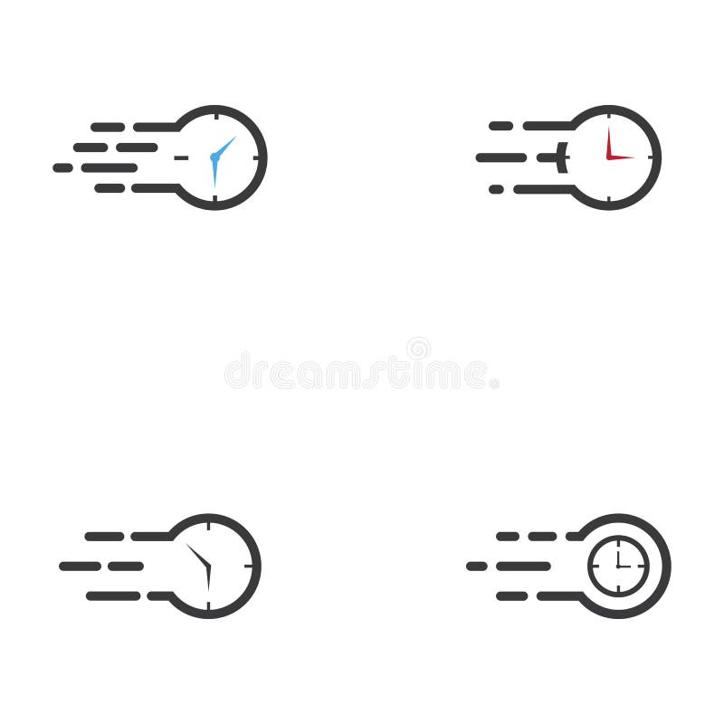 Fast Time Icon Logo Design Vector. Stock Vector - Illustration of start ...