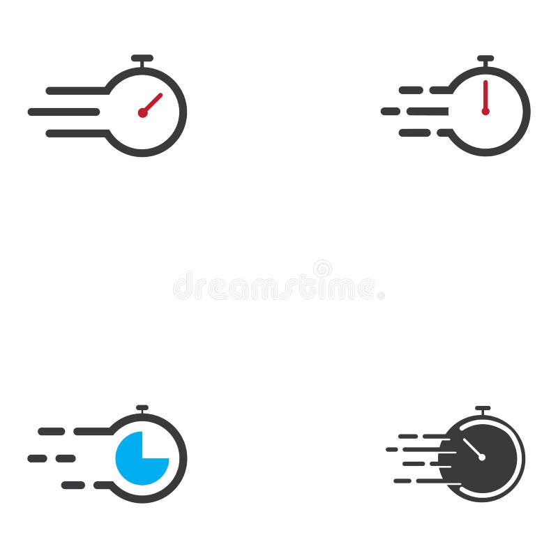 Fast Time Icon Logo Design Vector. Stock Vector - Illustration of stop ...