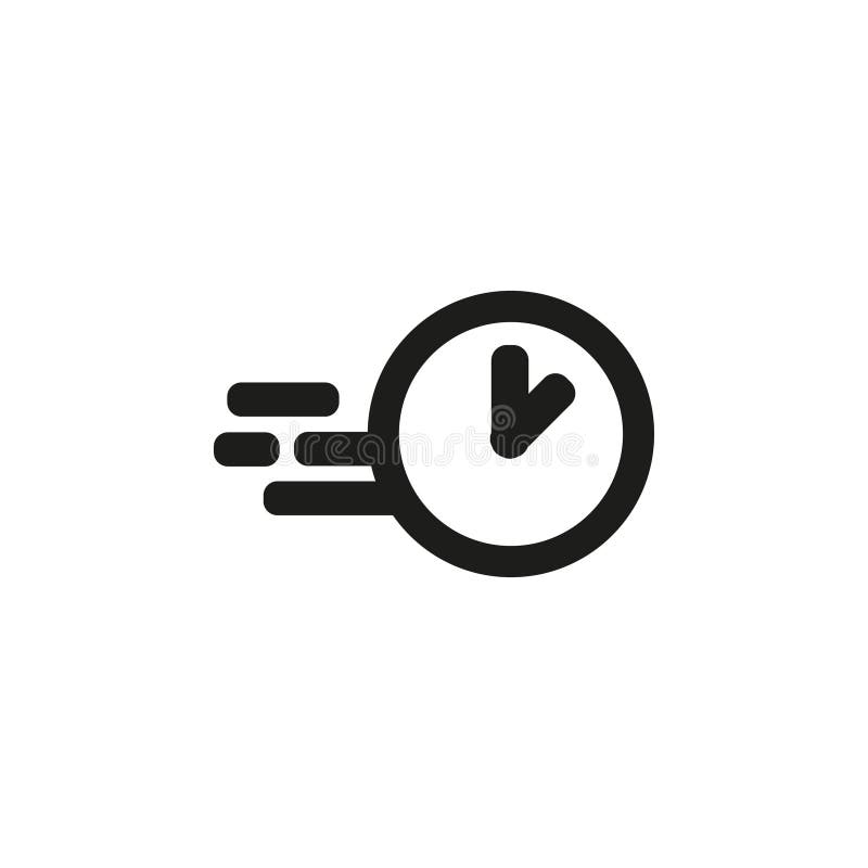 Fast Time Icon stock vector. Illustration of timepiece - 380248066