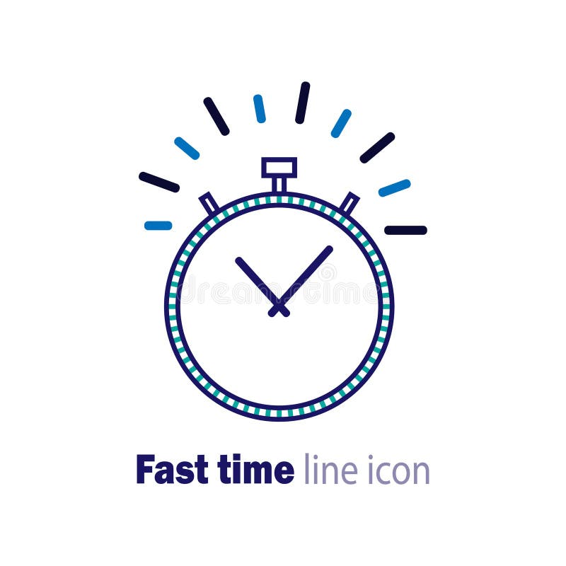 Fast time icon stock vector. Illustration of deadline - 297789178