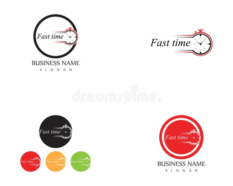 Fast Time Logo Design Concept Stock Vector - Illustration of moment ...