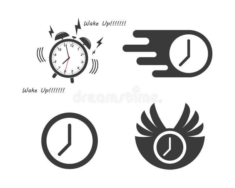 Fast in Time Logo Icon Illustration Design Vector Stock Vector ...