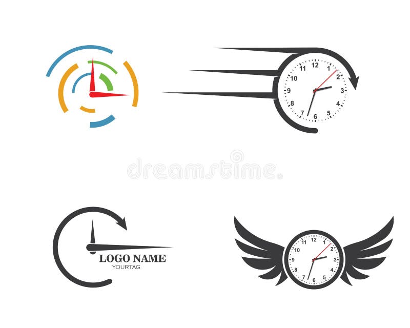 Fast in Time Logo Icon Illustration Design Vector Stock Vector ...