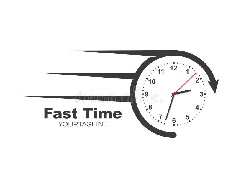 Fast Time logo vector stock vector. Illustration of clock - 121378589