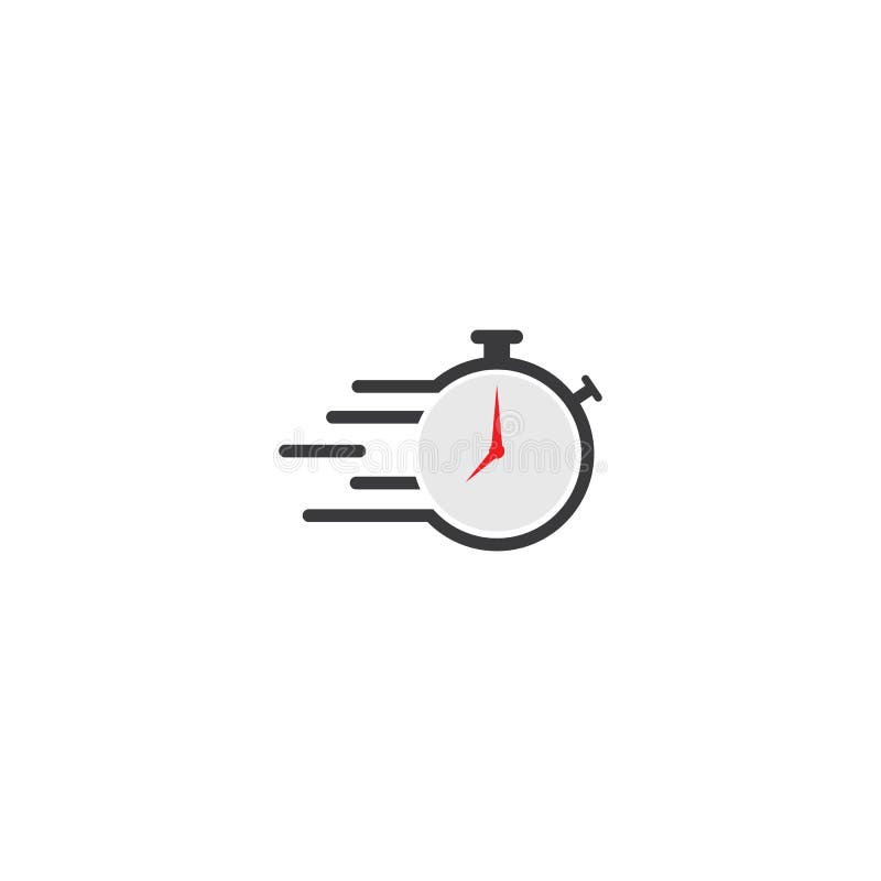Fast Time Logo Icon Vector Template. Stock Vector - Illustration of ...