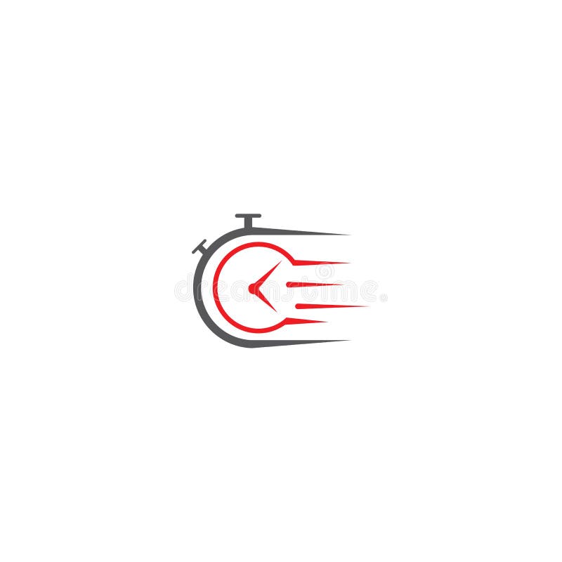 Fast Time Logo Icon Vector Template. Stock Vector - Illustration of ...
