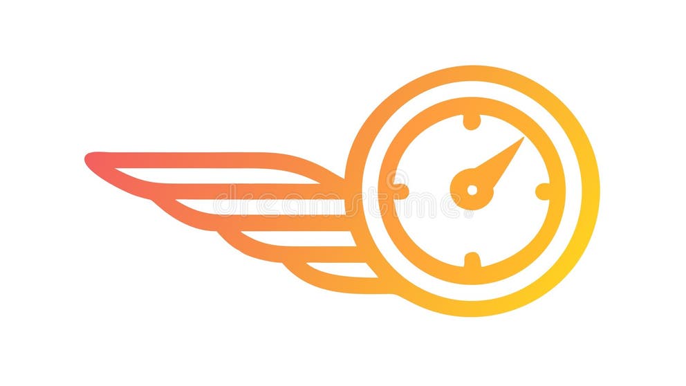 Fast Time Management Icon, Efficiency and Swift Progress, Vector Design ...