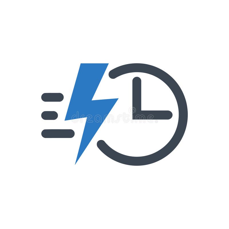 Fast Time Management Icon stock vector. Illustration of clock - 361691266