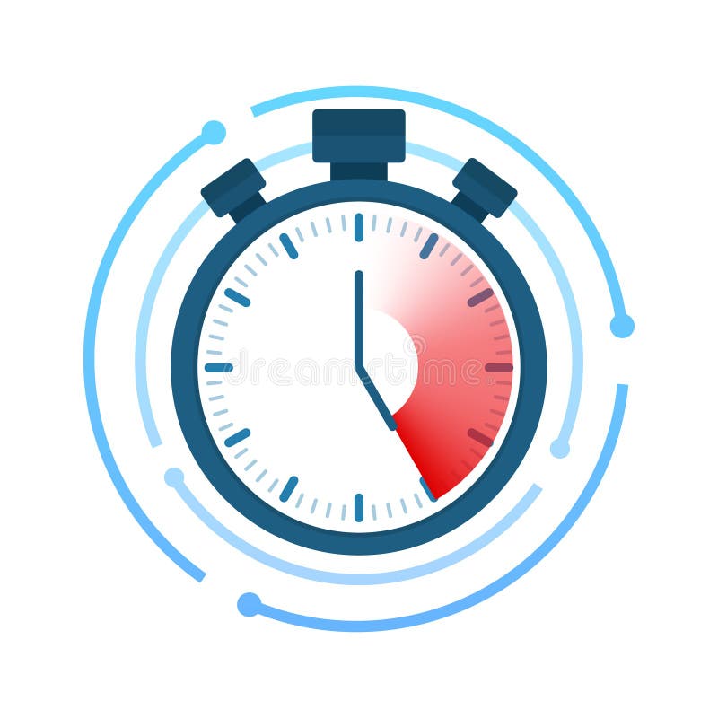 Fast Time. Stopwatch Icon. Time Management. Vector Stock Illustration ...