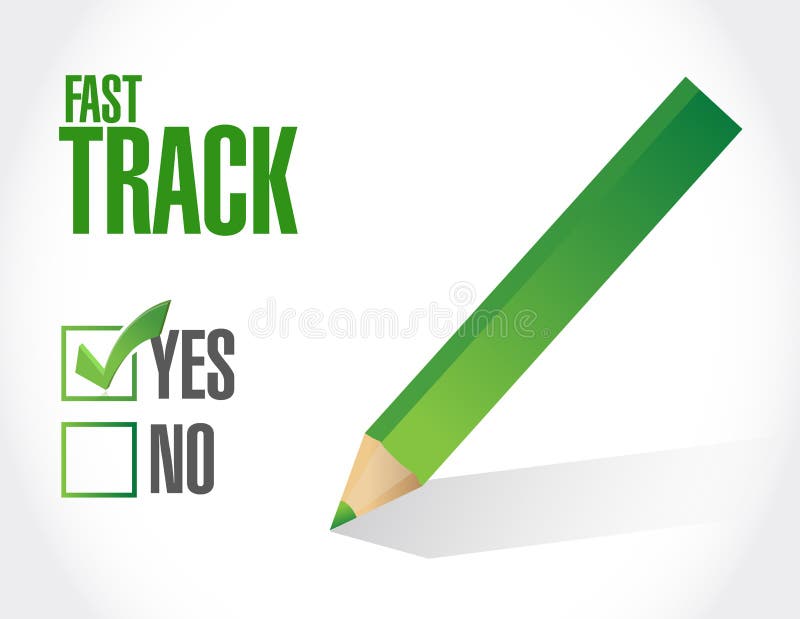 Fast Track Approval Sign Concept Stock Illustration - Illustration of ...