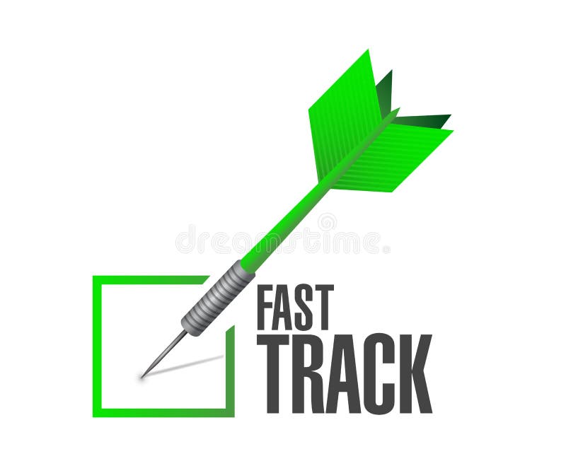 Fast Track Check Mark Sign Concept Stock Illustrations – 5 Fast Track ...