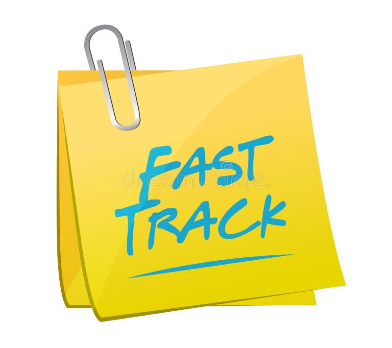 Fast Track Check Mark Sign Concept Stock Illustration - Illustration of ...