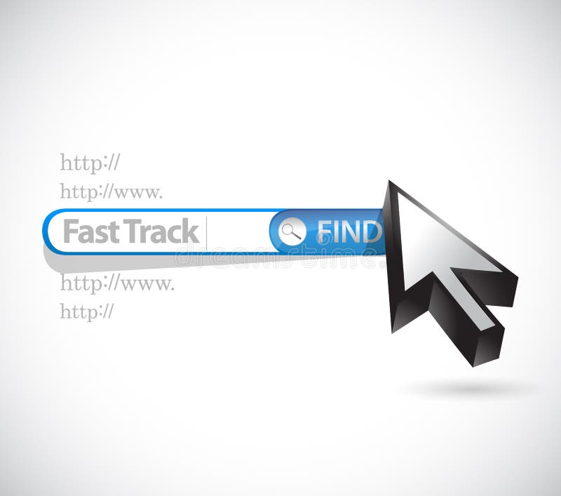 Fast Track Search Bar Sign Concept Stock Illustration - Illustration of ...