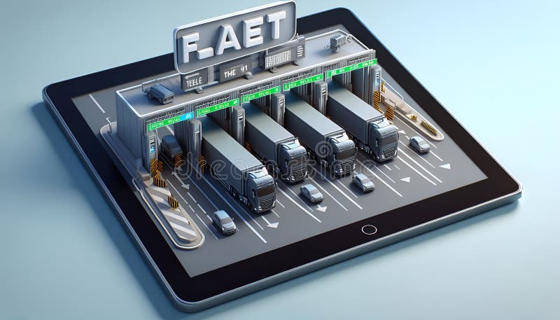 Fast Track Toll Gate with Automated Payment on Digital Display Stock ...