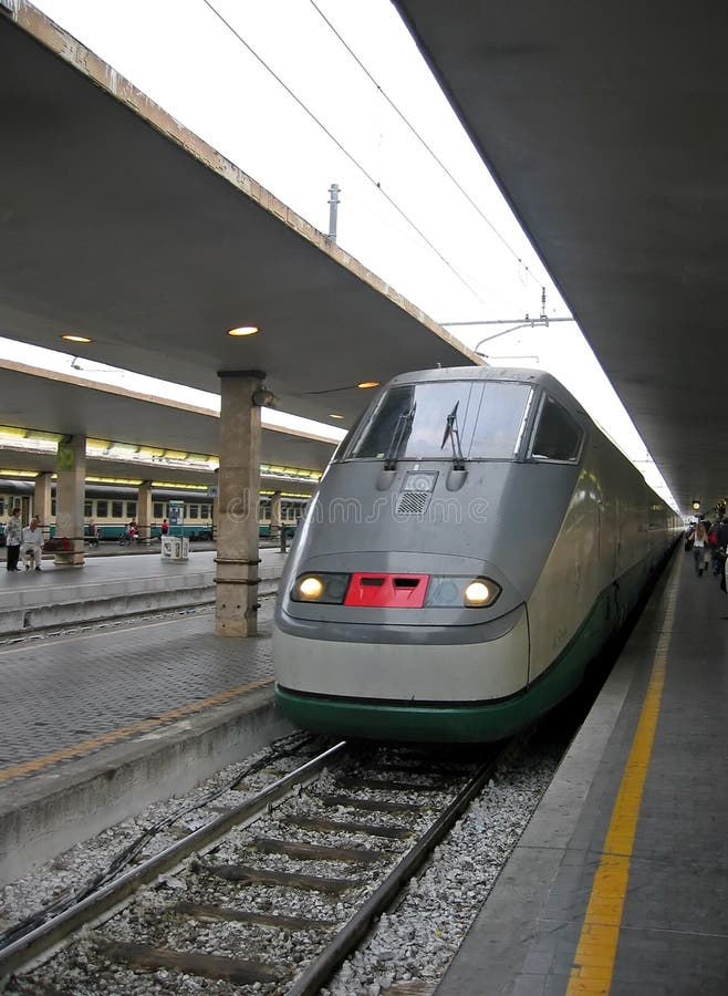 Two Italian express trains stock photo. Image of platform - 940972