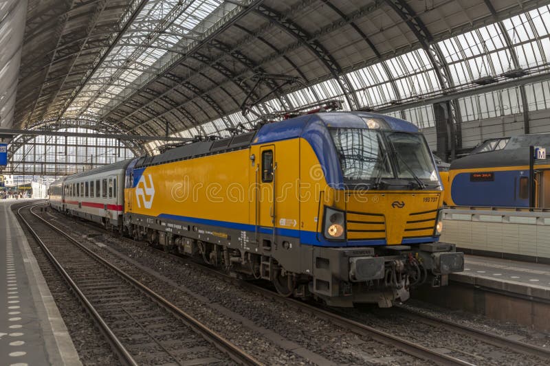 Fast Train from Berlin Arriving To Amsterdam Main Station Netherlands ...